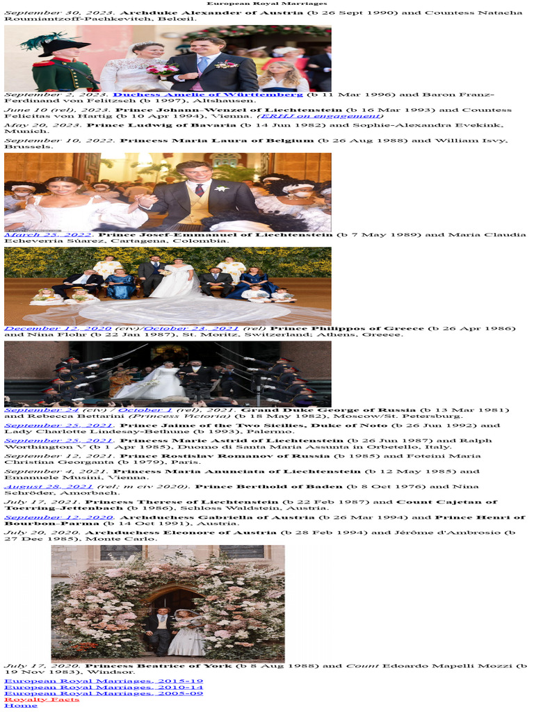 European Royal Marriages | PDF