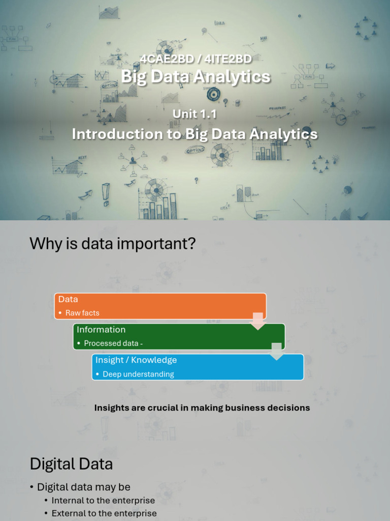 Introduction to Big Data Analytics | PDF | Big Data | Analytics