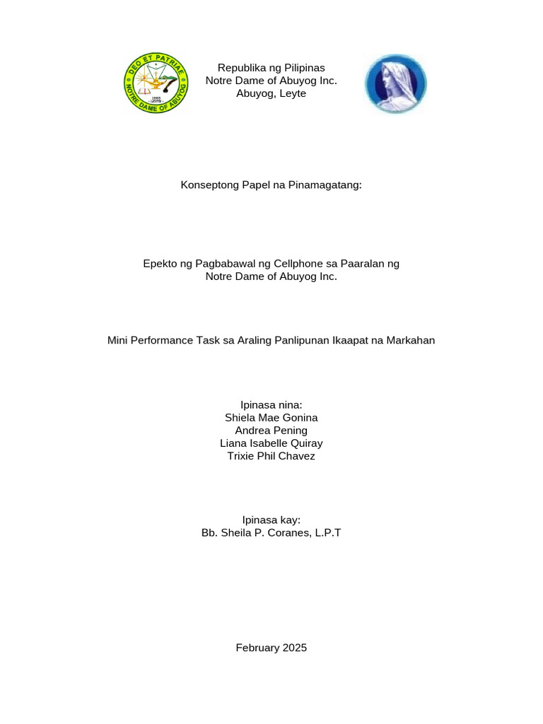 Aral Pan Draft G10-2 | PDF