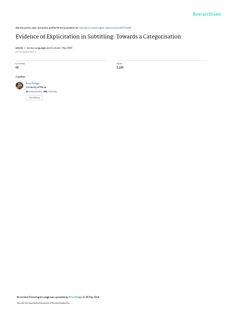 Perego_2003_Evidence of Explicitation in Subtitling_Towards a ...