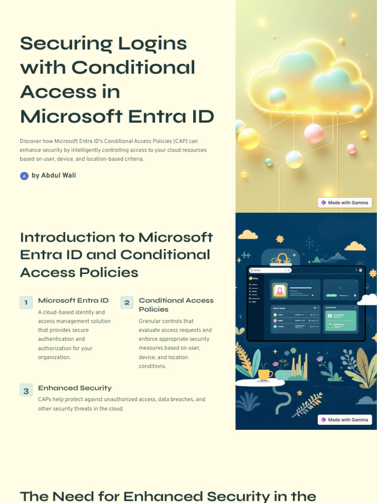 Securing Logins With Conditional Access in Microsoft Entra ID | PDF ...