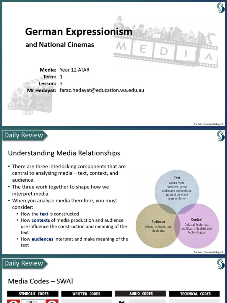 Y12 L03 - German Expressionism | PDF | Expressionism | Narrative