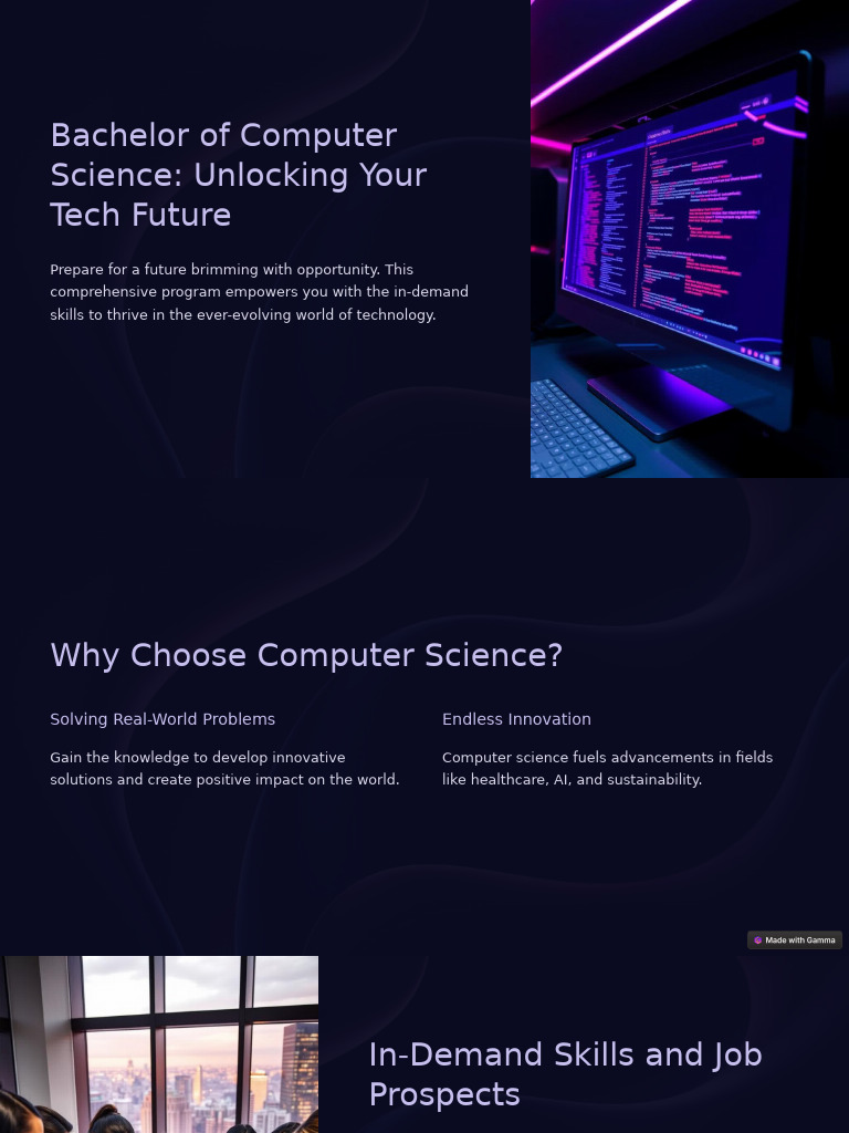Bachelor of Computer Science Unlocking Your Tech Future | PDF ...