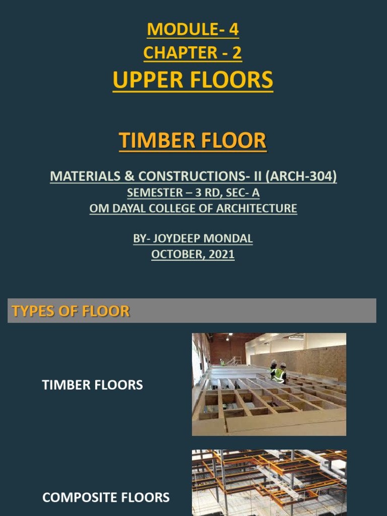 UPPER FLOOR, CH-2 - Timber Floor - 081406 | PDF | Building ...