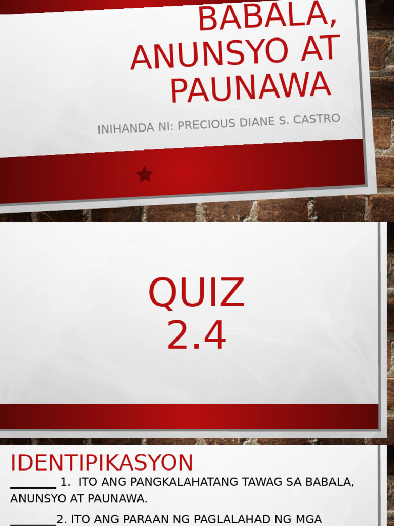 Quiz for 1st semester | PDF