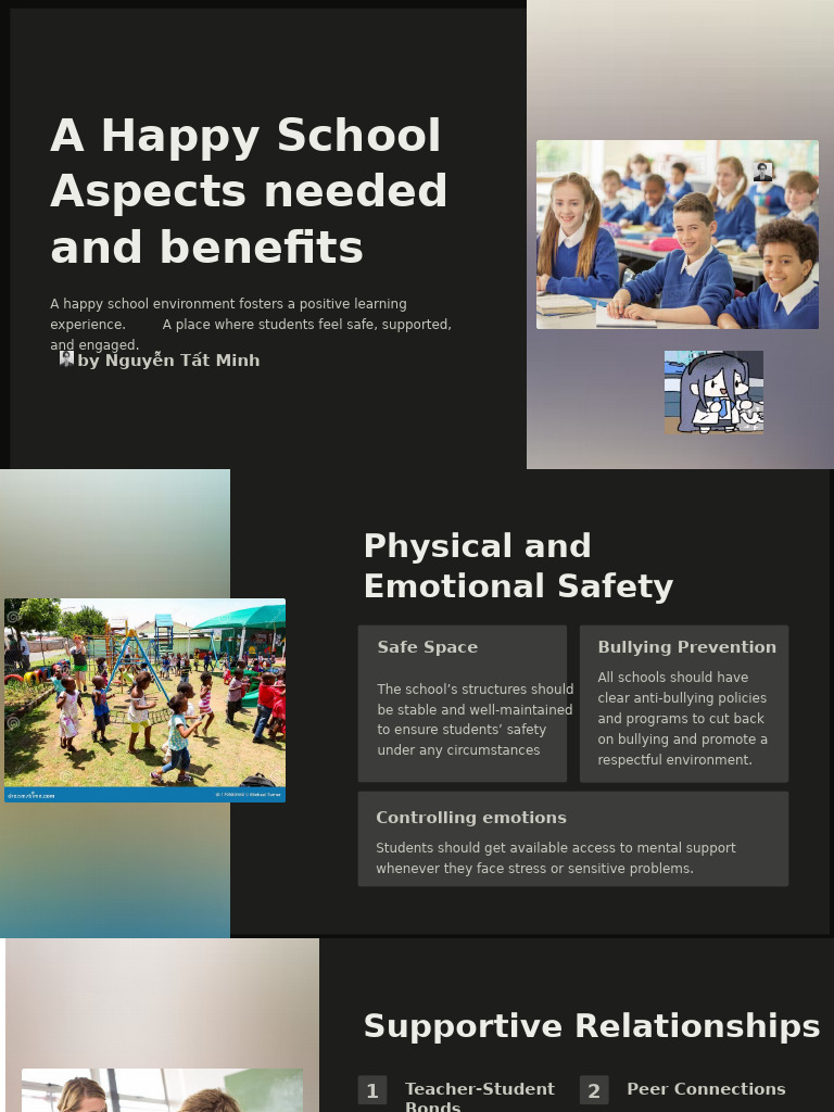 The Importance of A Happy School Environment 1 | PDF | Bullying | Teachers