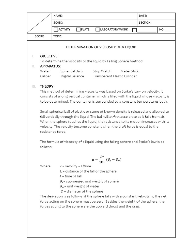 LABORATORY-2 | PDF | Sphere | Force