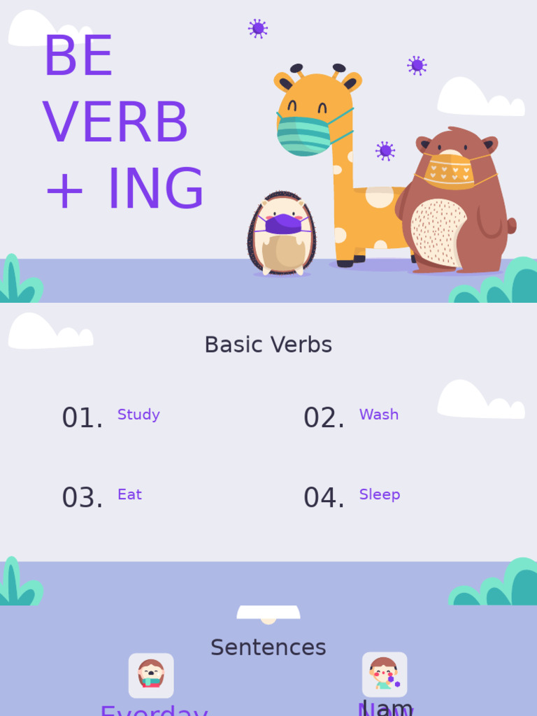 Be Verb + Ing | PDF
