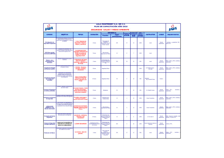 Prog Cap Seg 2010 | PDF
