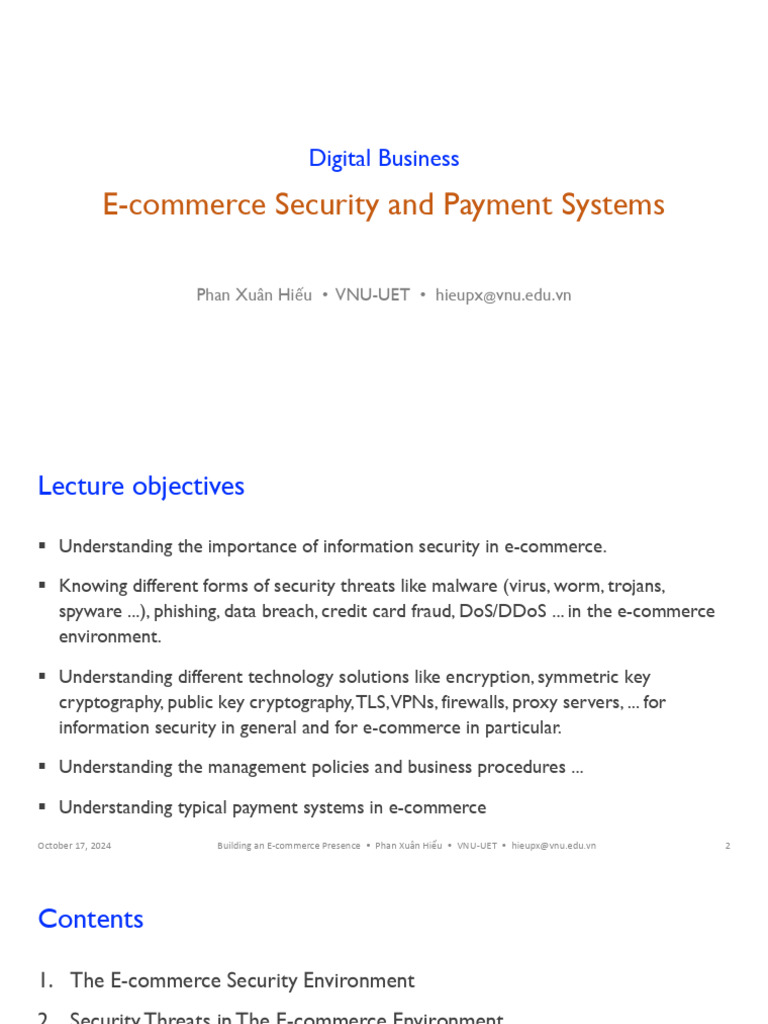 E-commerce Security and Payment Systems | PDF | Malware | Computer Virus