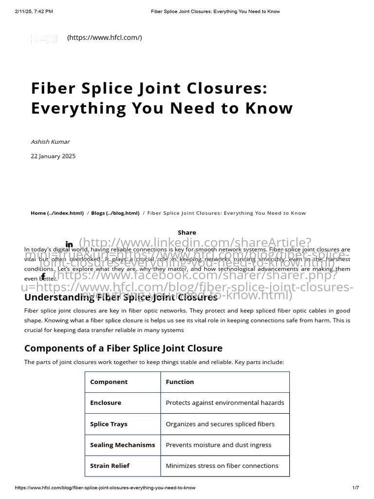 Fiber Splice Joint Closures_ Everything You Need to Know | PDF ...