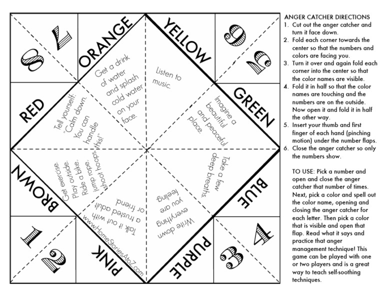 Anger Catcher Directions | PDF | Hand