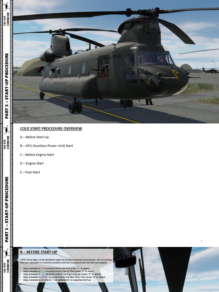 DCS CH-47F Chinook Guide DRAFT - Start-Up | PDF | Boeing Ch 47 Chinook | Radio