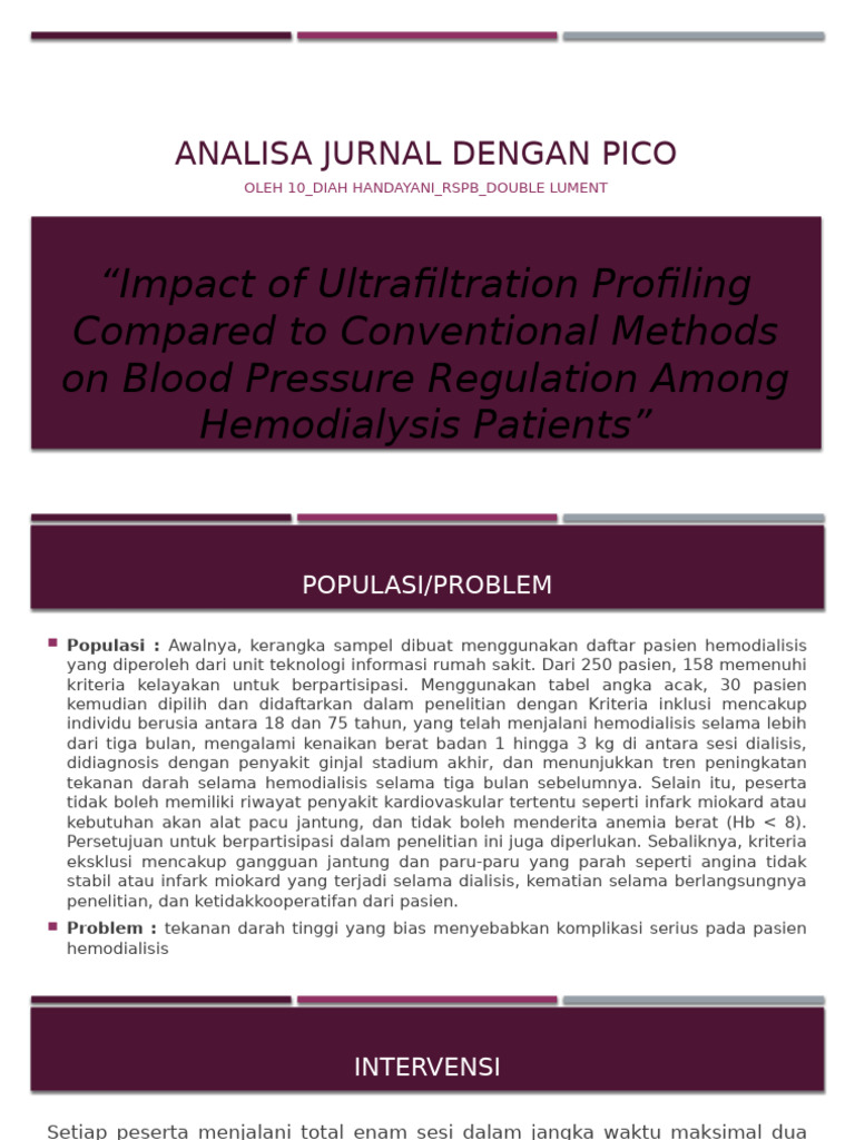ANALISA JURNAL Dengan PICO | PDF