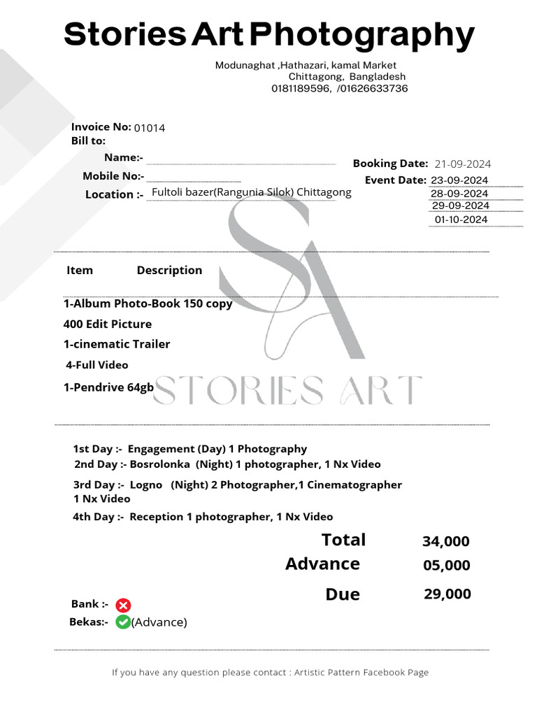 White Simple Invoice | PDF