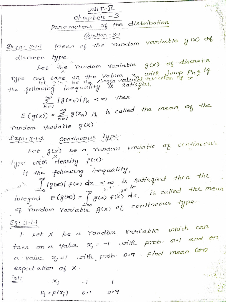 Probability Theory Notes | PDF