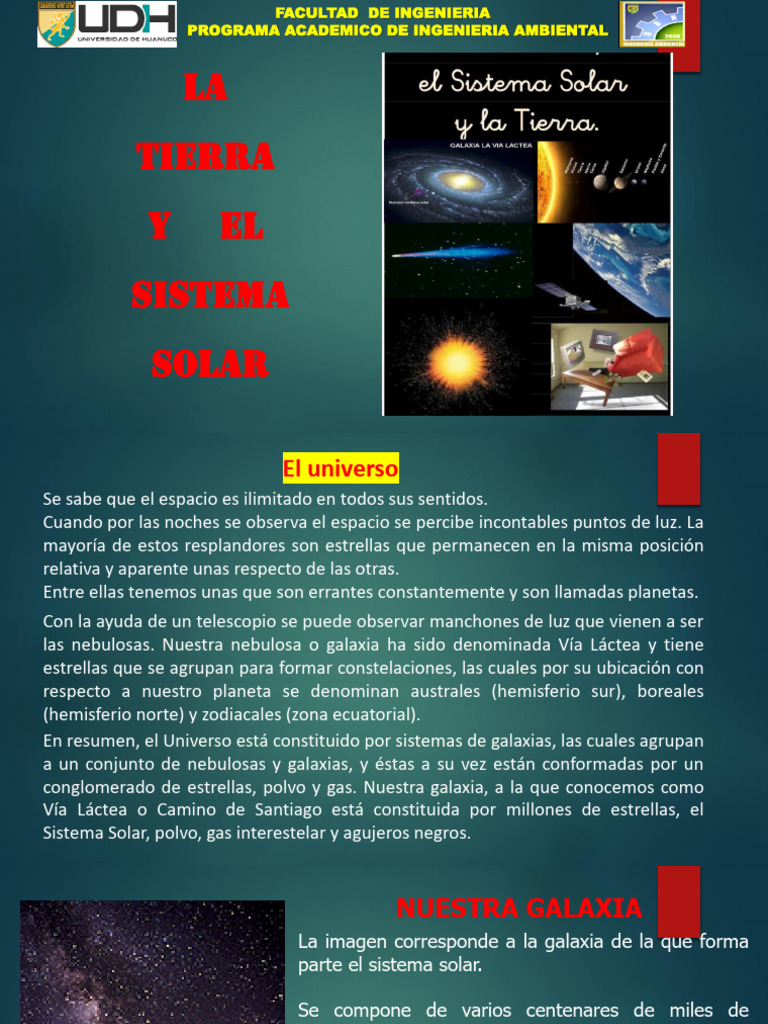 Tierra y Sistema Solar: Composición y Movimiento | PDF | Sistema solar ...