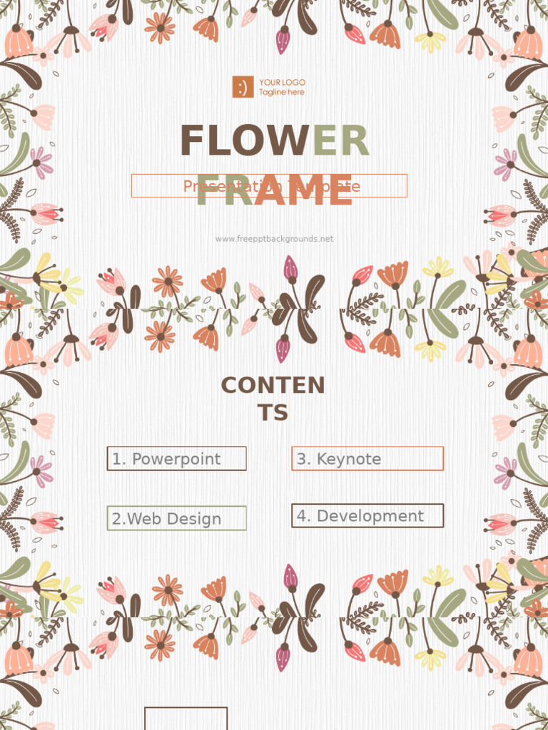 Flower Border Presentation Template | PDF | Computing | Communication