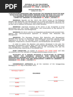 Sample BDRRMC Resoultion For The Adoptation of The BDRRM Plan | PDF ...