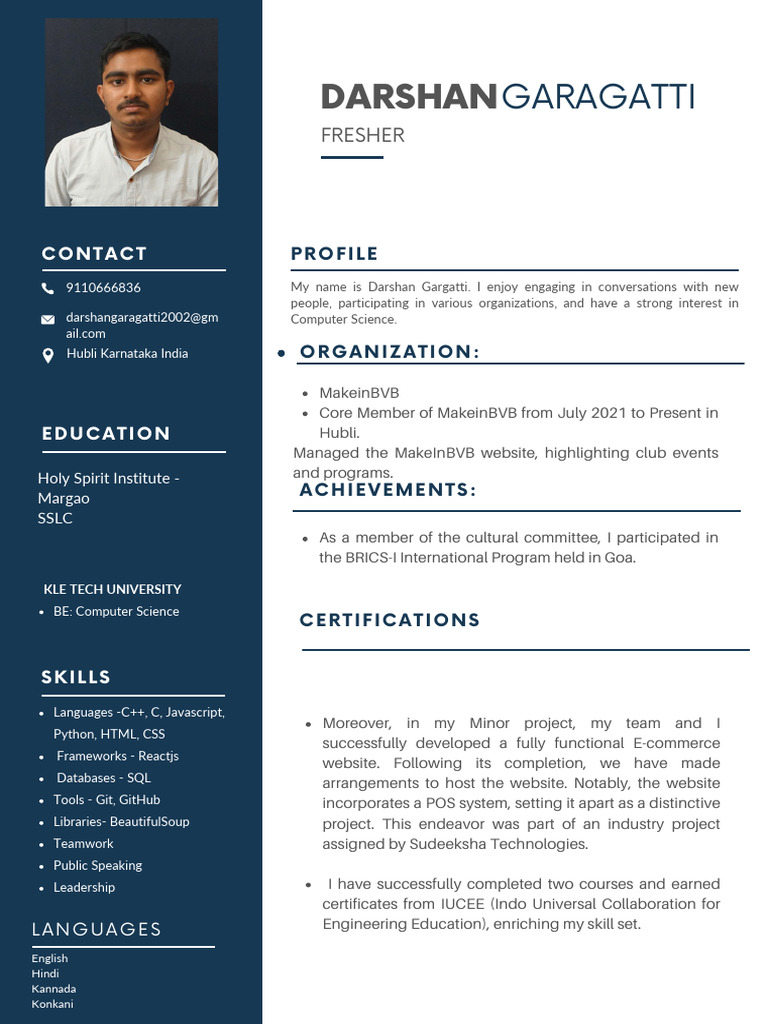 Blue Simple Professional CV Resume | PDF