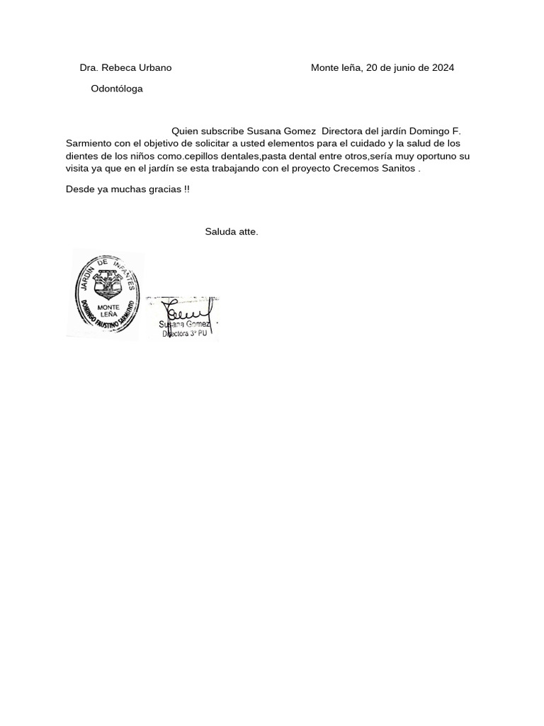 Documento1 Dentista | PDF