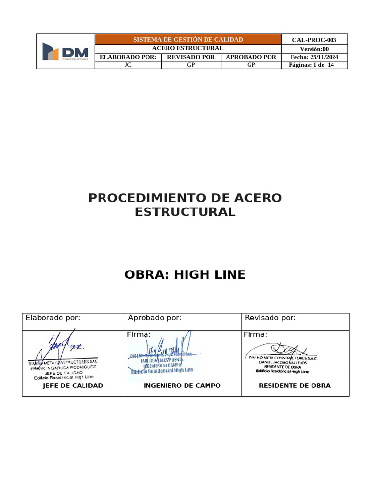 Gestión de Calidad en Acero Estructural | PDF | Hormigón | Acero