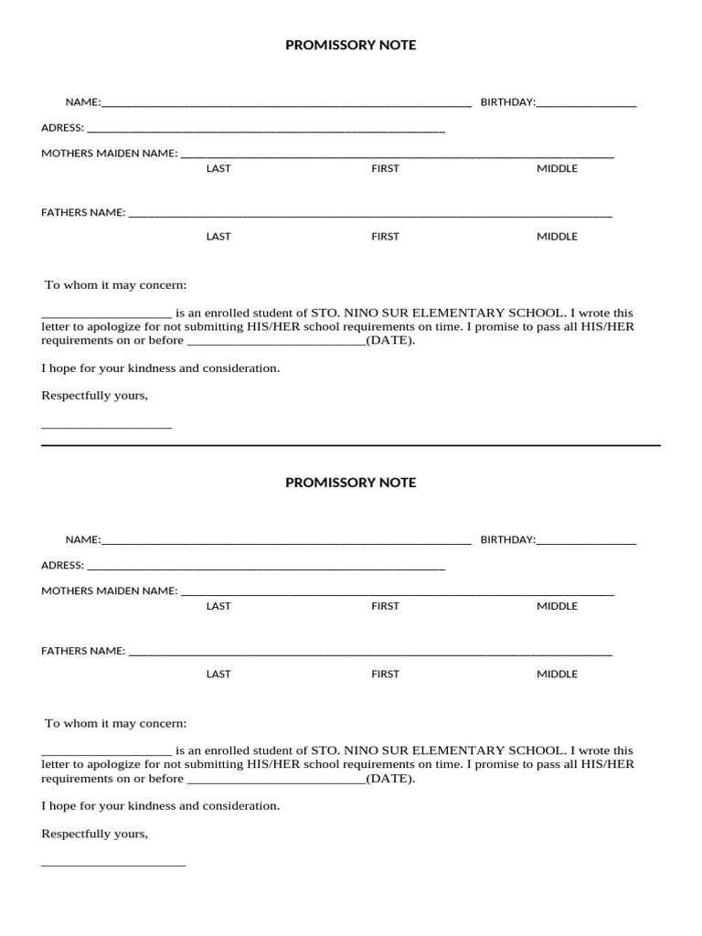 Promissory Note | PDF