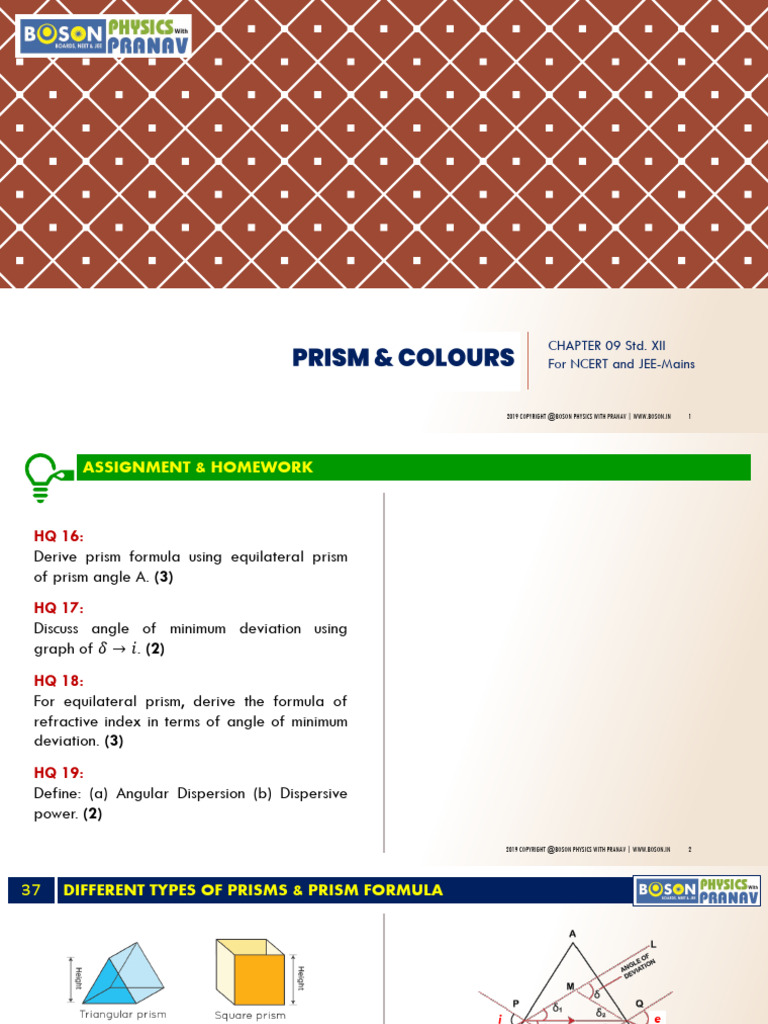 05 Prism & Colours | PDF | Scattering | Rainbow