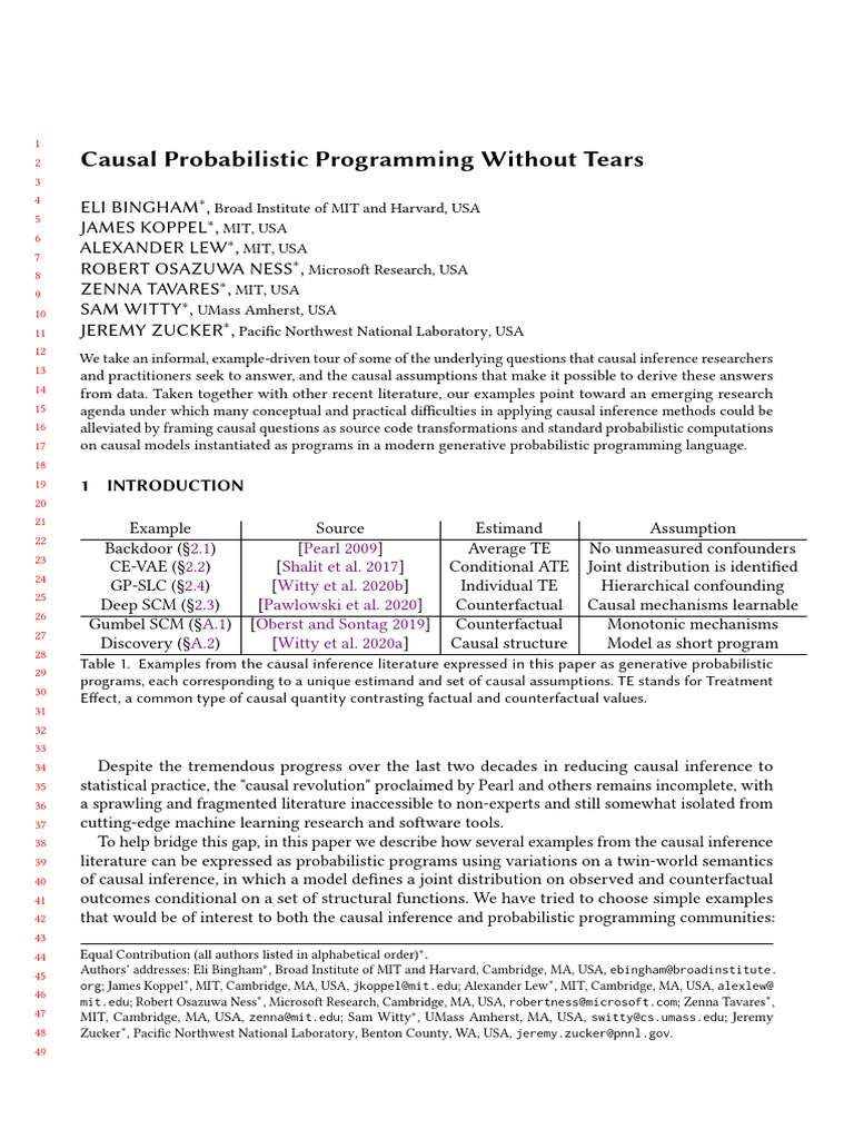 Causal Probabilistic Programming Without Tears | PDF | Bayesian Network | Causality