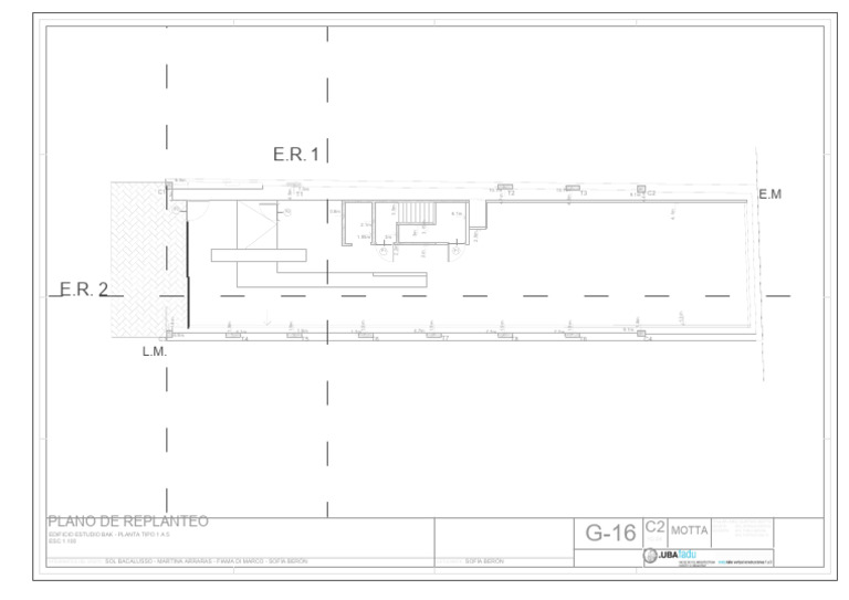 C2 - Plano Replanteo PB EEUU (G) - Catedra Motta | PDF