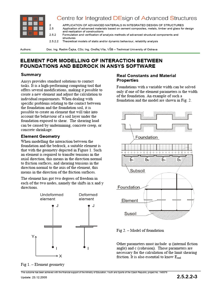 Ansys Element for Foundation Modeling | PDF | Stress (Mechanics ...
