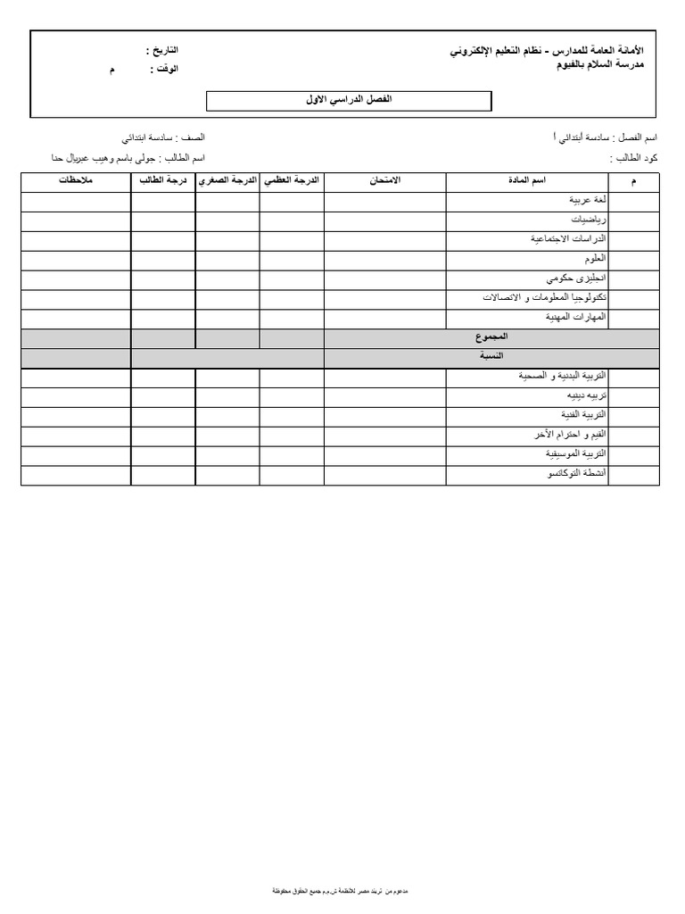 Exam Result Report | PDF