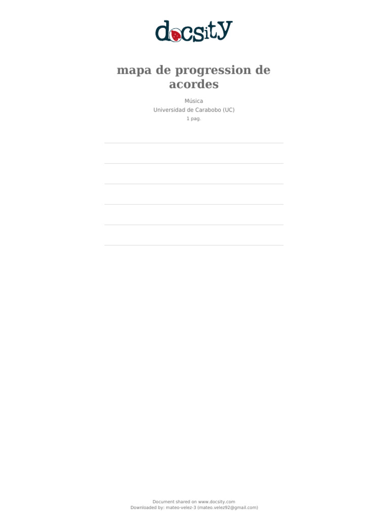 Docsity Mapa de Progression de Acordes | PDF | Elements Of Music | Music Theory