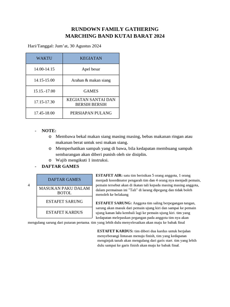 Rundown Family Gathering | PDF