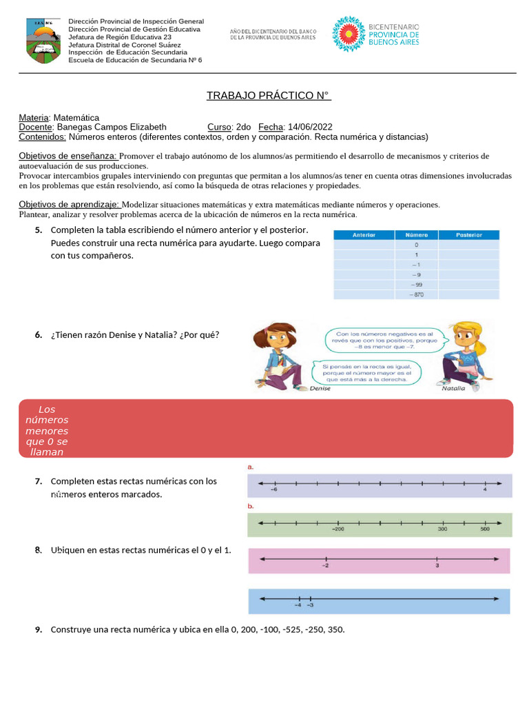 Unidad 3. N. Enteros - 2024 | PDF