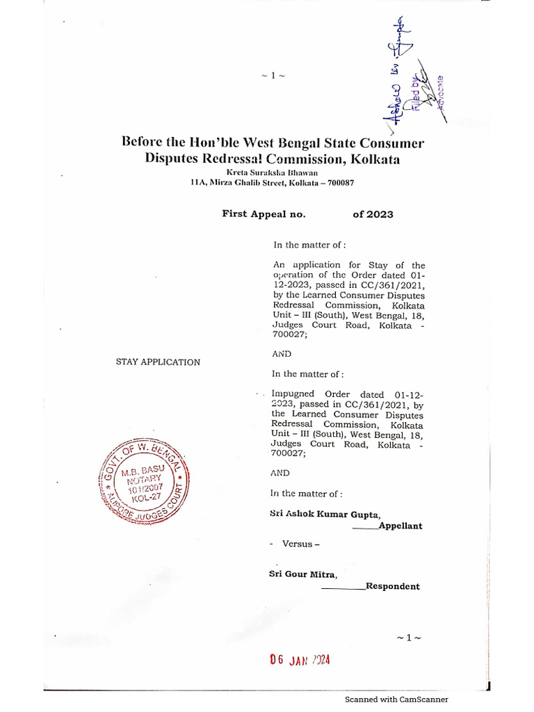 Stay Application - Ashok Kumar Gupta | PDF