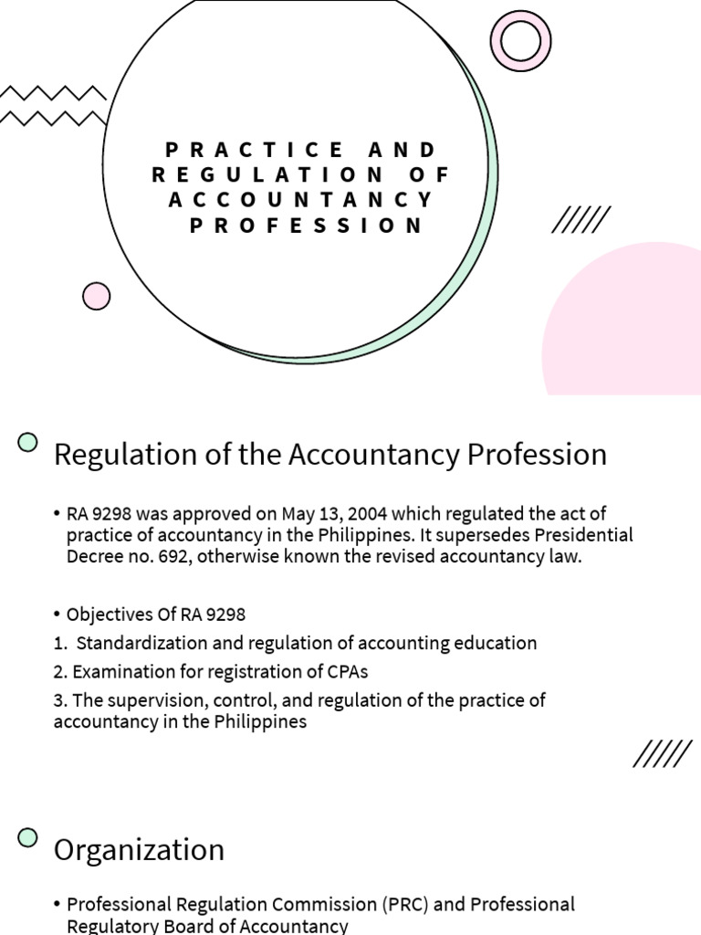 Regulation of Accountancy in the Philippines | PDF | Certified Public ...