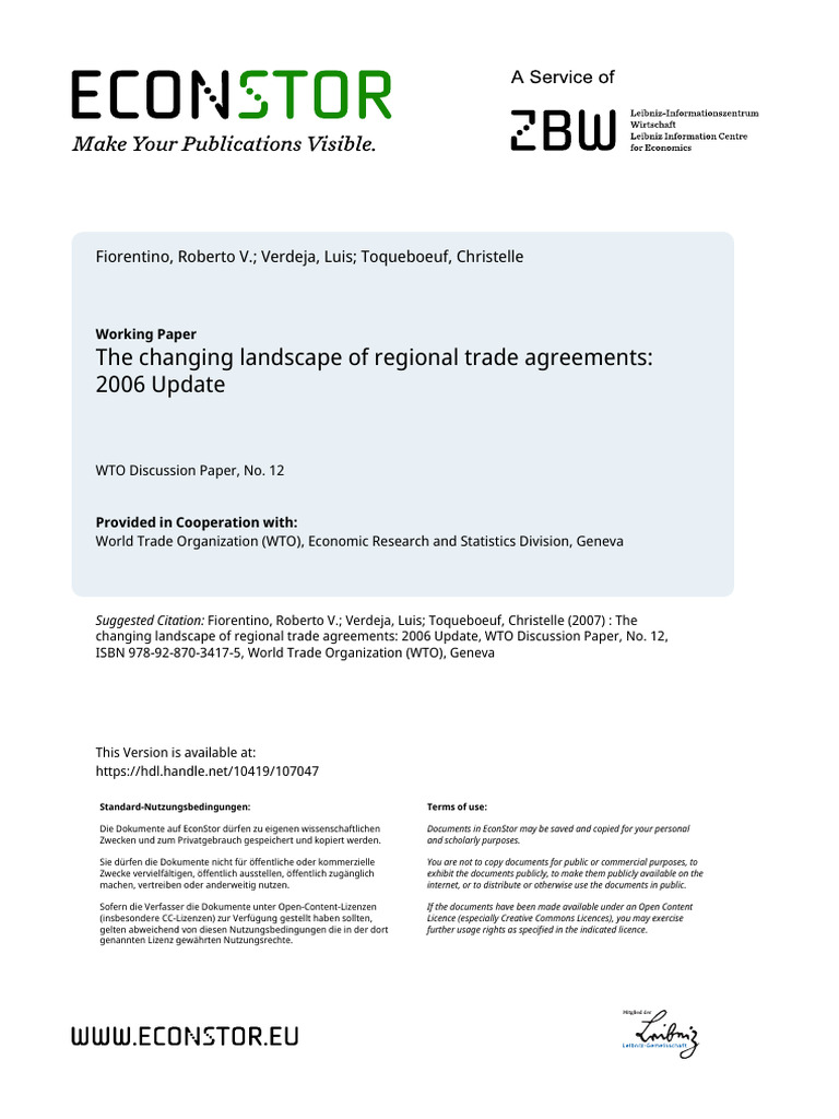 Wto Discussion Paper 12 | PDF | World Trade Organization | Commercial ...