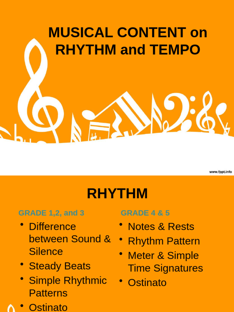 Lesson 8 Rhythm and Tempo | PDF | Tempo | Rhythm