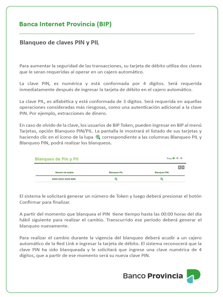 Seguridad y Blanqueo de Claves PIN/PIL | PDF