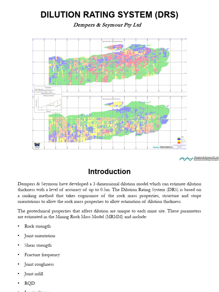 Dilution Rating System (DRS) | PDF | Geotechnical Engineering | Mining