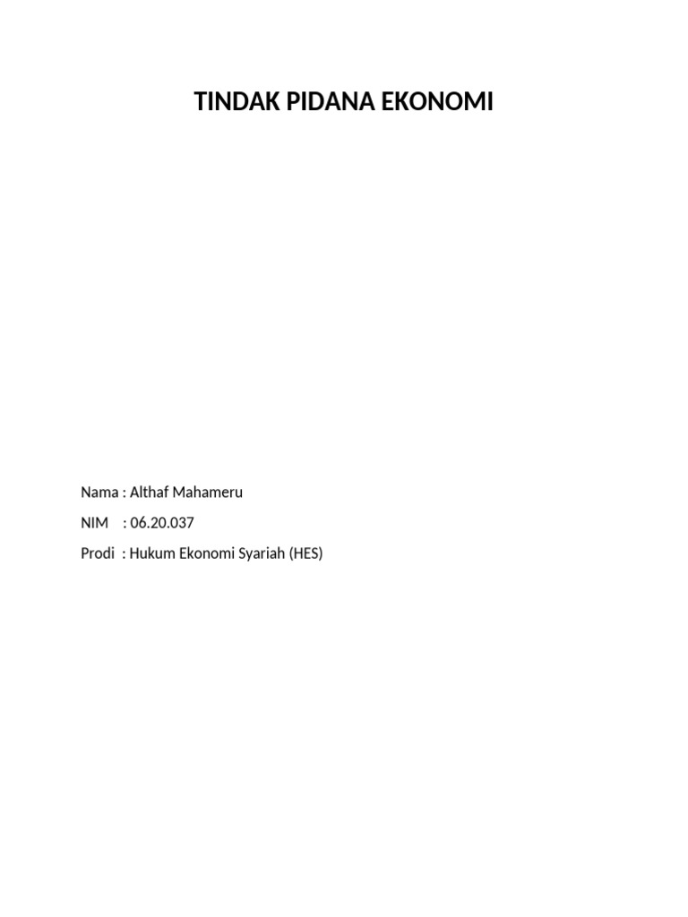 Analisis Pencucian Uang Indra Kenz Pdf