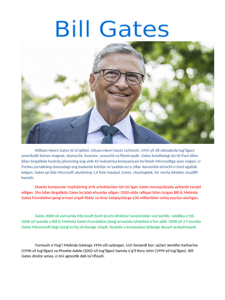 Bill Gates | PDF