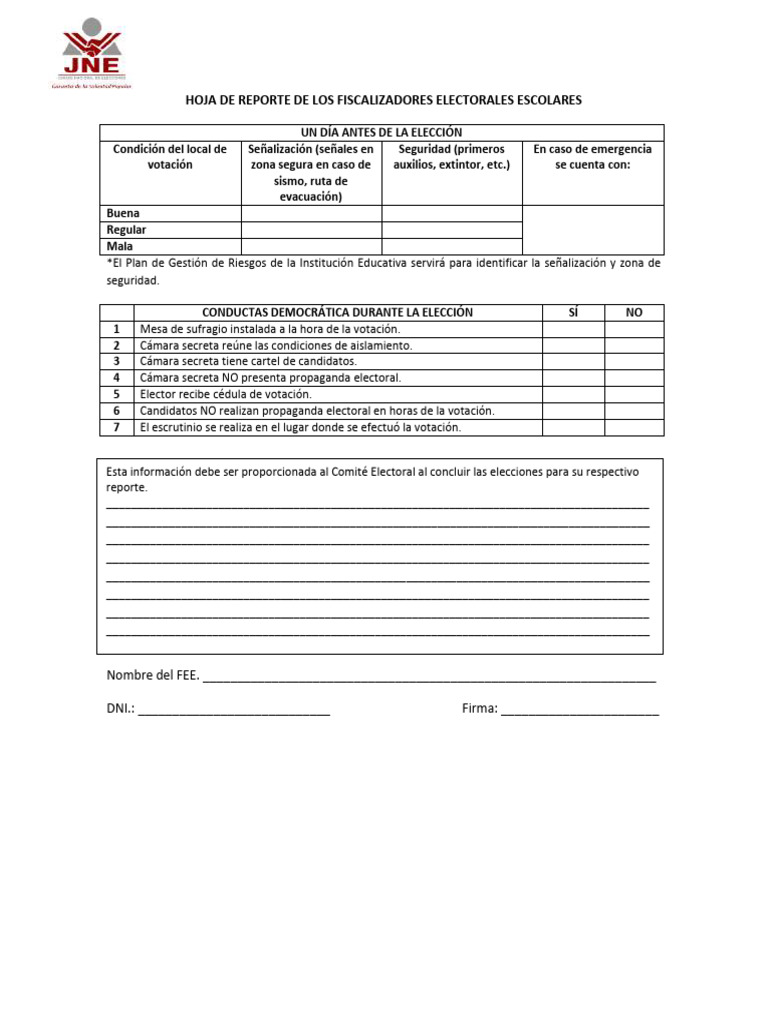 8 Hoja Fiscalizador | PDF