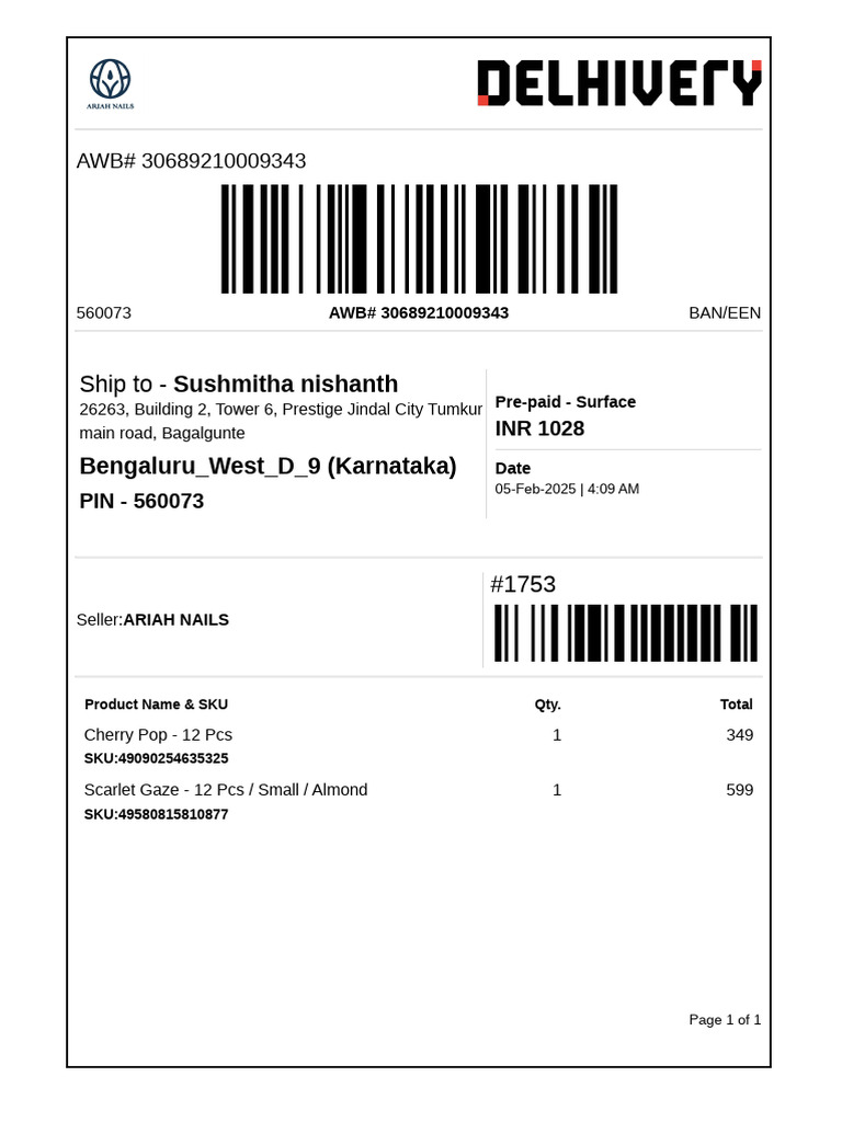Shipping Label | PDF