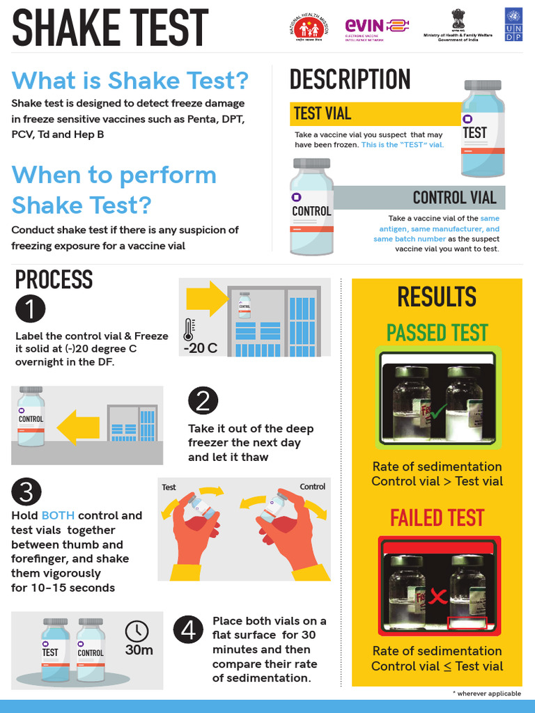 Shake Test for Vaccine Freeze Damage | PDF