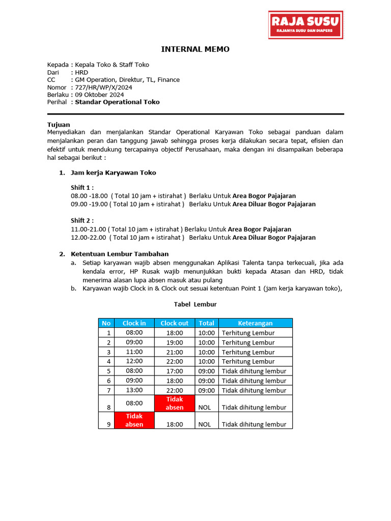INTERNAL MEMO-final | PDF