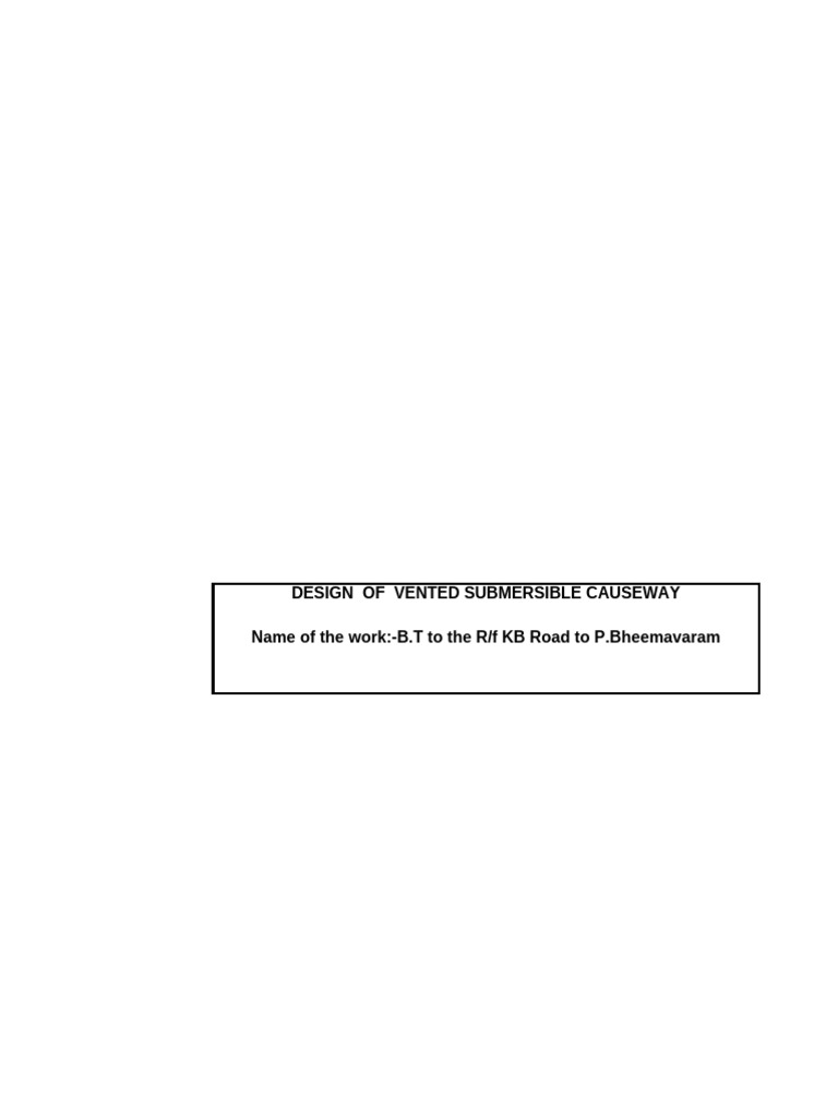 Vented Submersible Causeway Design | PDF | Force | Friction