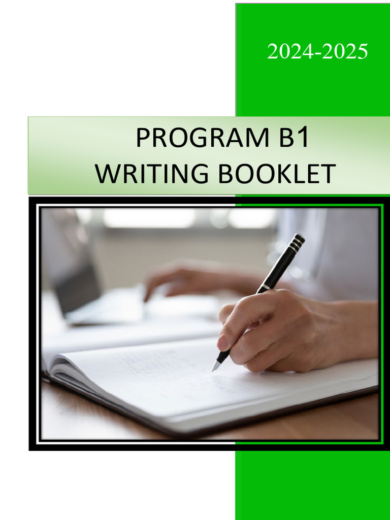 Program B1 2025 Spring Writing Booklet | PDF | Grammatical Number | Verb