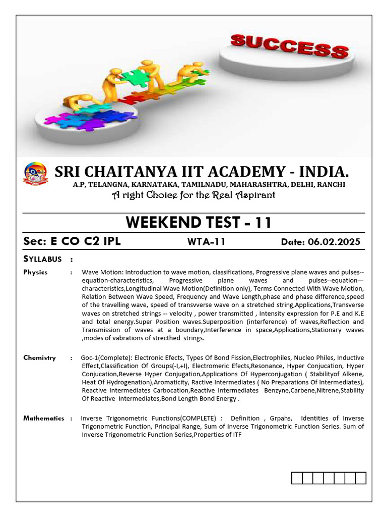 Wta 11 Coc2 Exi Goc | PDF | Waves | Aromaticity